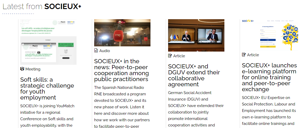 News - SOCIEUX+ EU Expertise on Social Protection, Labour and Employment